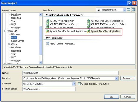 Explore .NET with Vikram Pendse: Dynamic Data Web Application with ASP.NET 3.5